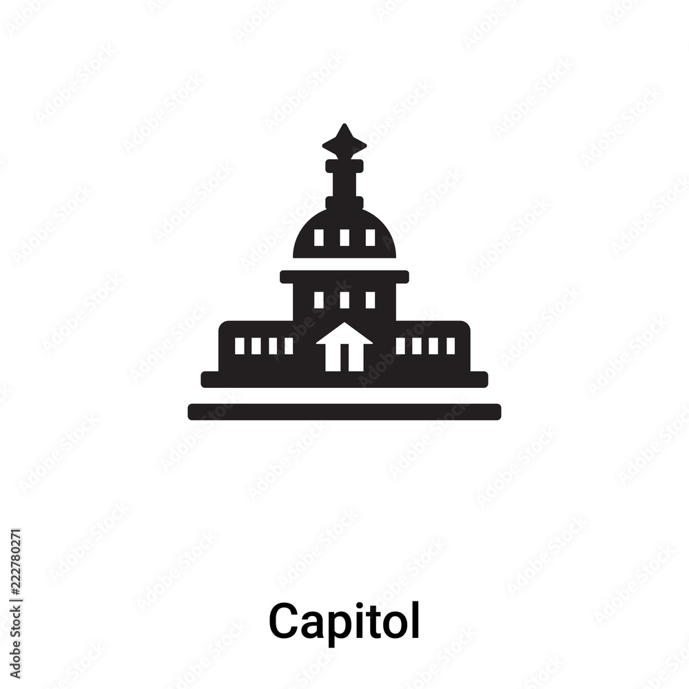 Capitol icon vector isolated on white background, logo concept of ...