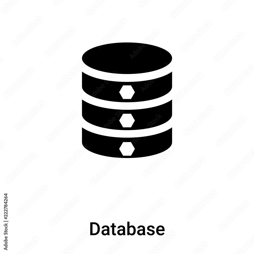 Database icon vector isolated on white background, logo concept of Database sign on transparent ...
