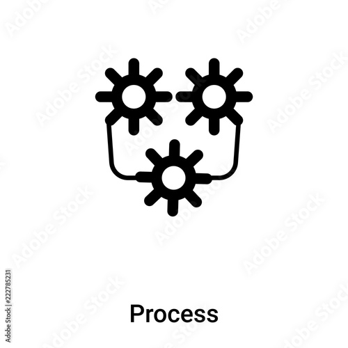 Process icon vector isolated on white background, logo concept of ...