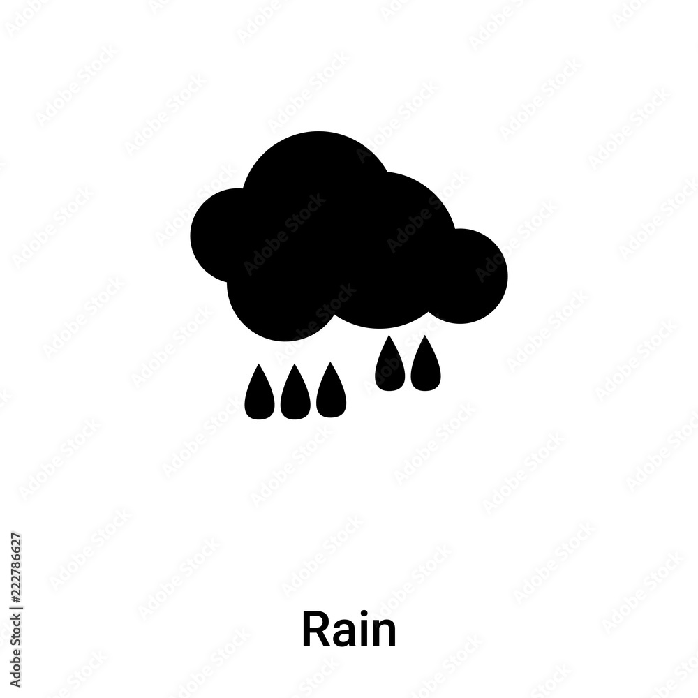 Rain icon vector isolated on white background, logo concept of Rain ...