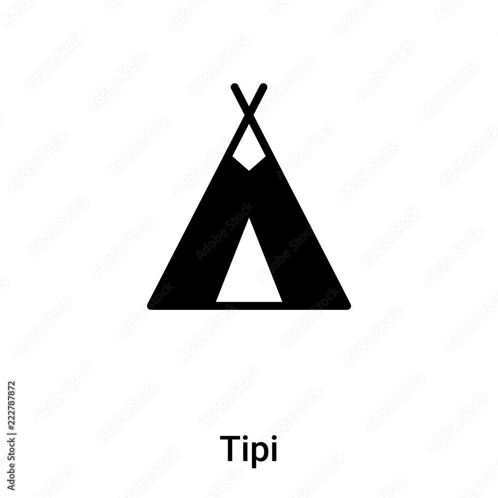 Tipi icon vector isolated on white background, logo concept of Tipi ...