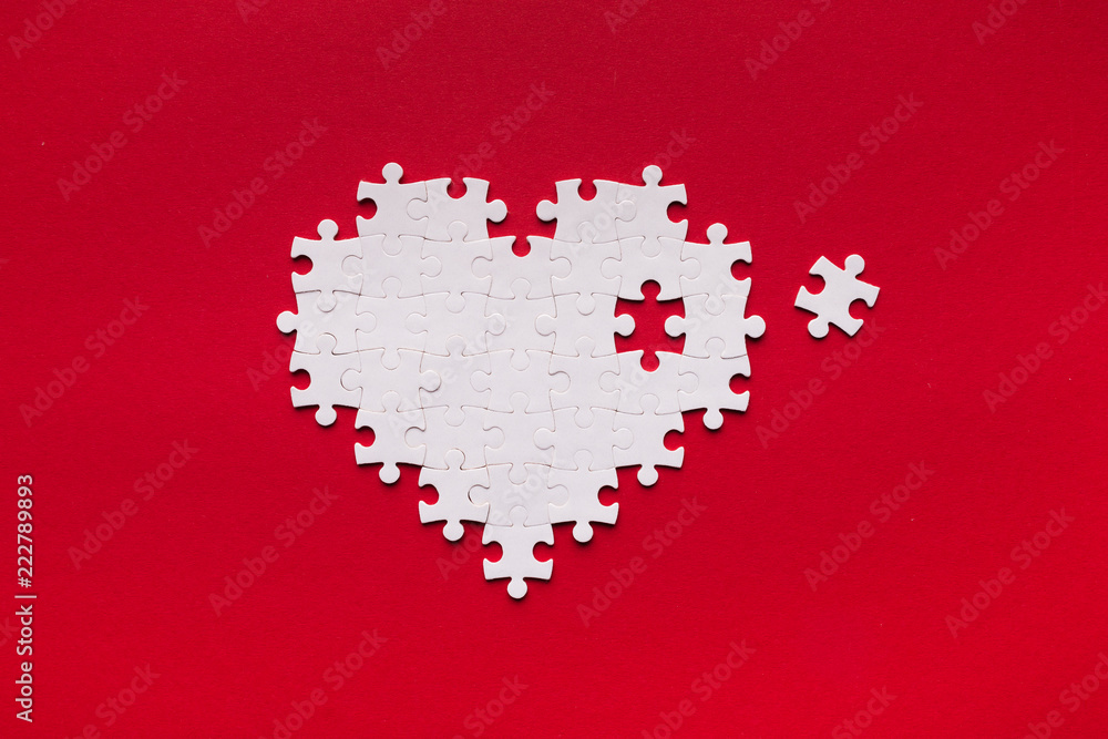 Puzzle heart with one missing piece, health care concept Stock Photo ...