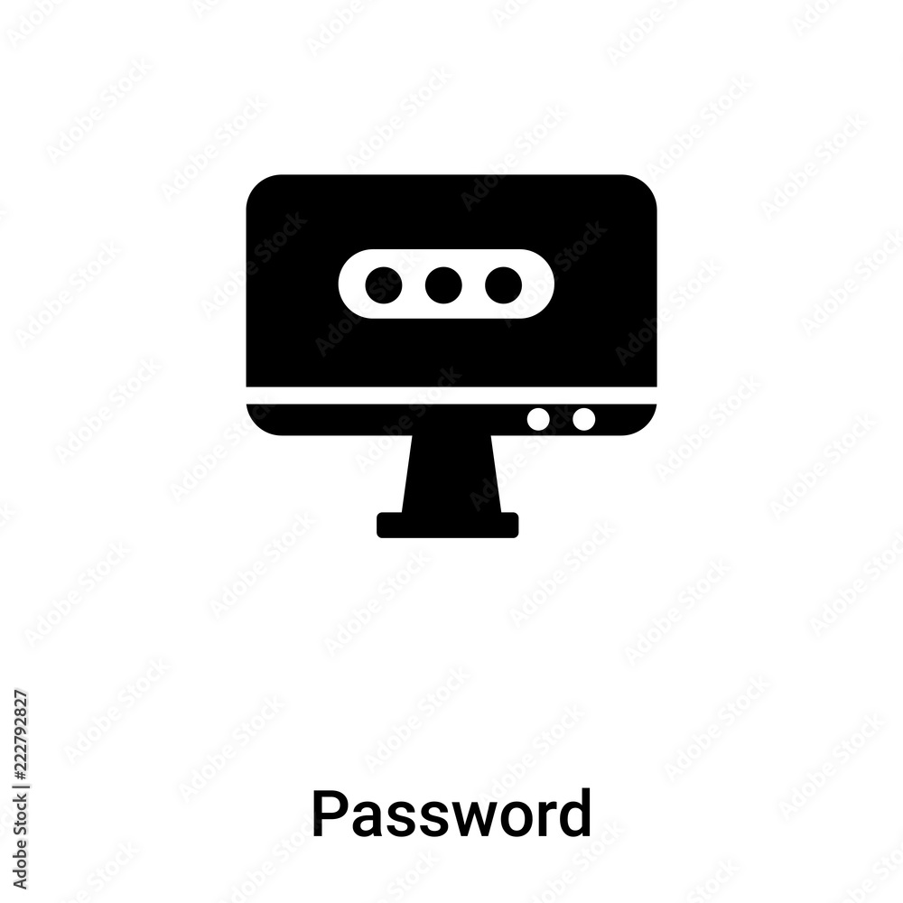Password icon vector isolated on white background, logo concept of ...