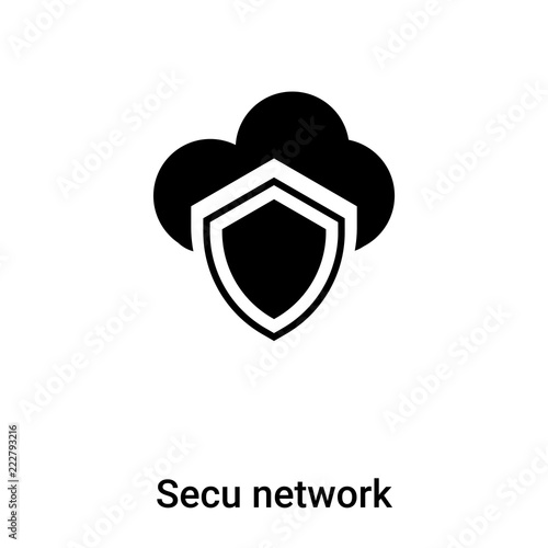 Secured network icon vector isolated on white background, logo concept ...