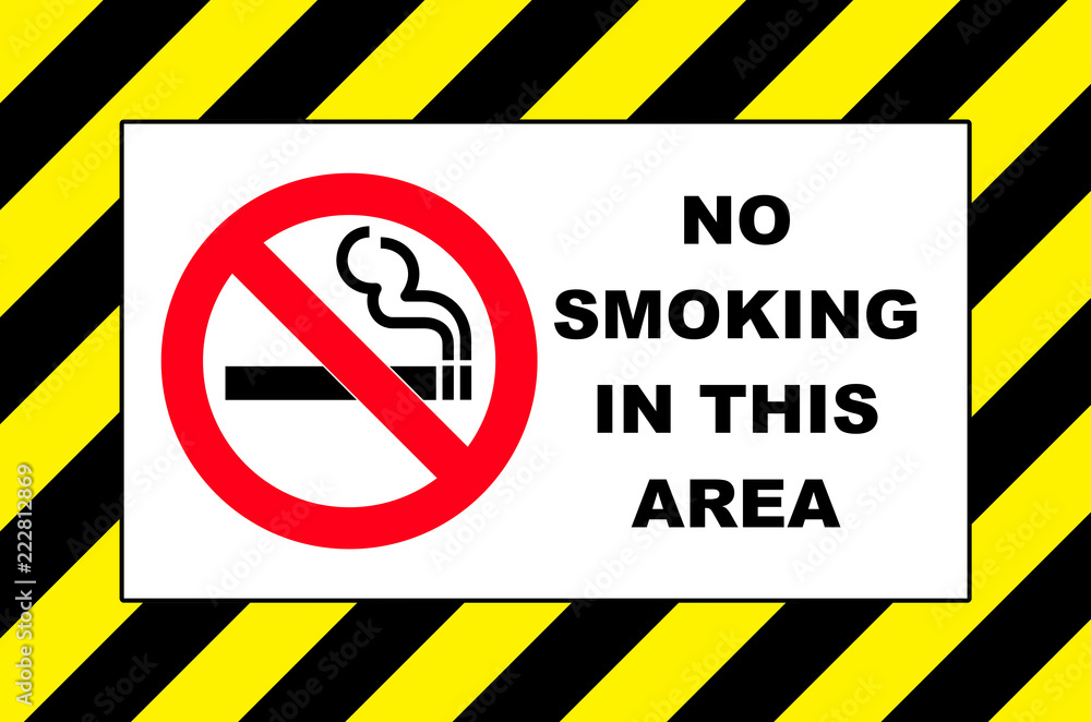no smoking warning sign board placard Stock Illustration | Adobe Stock