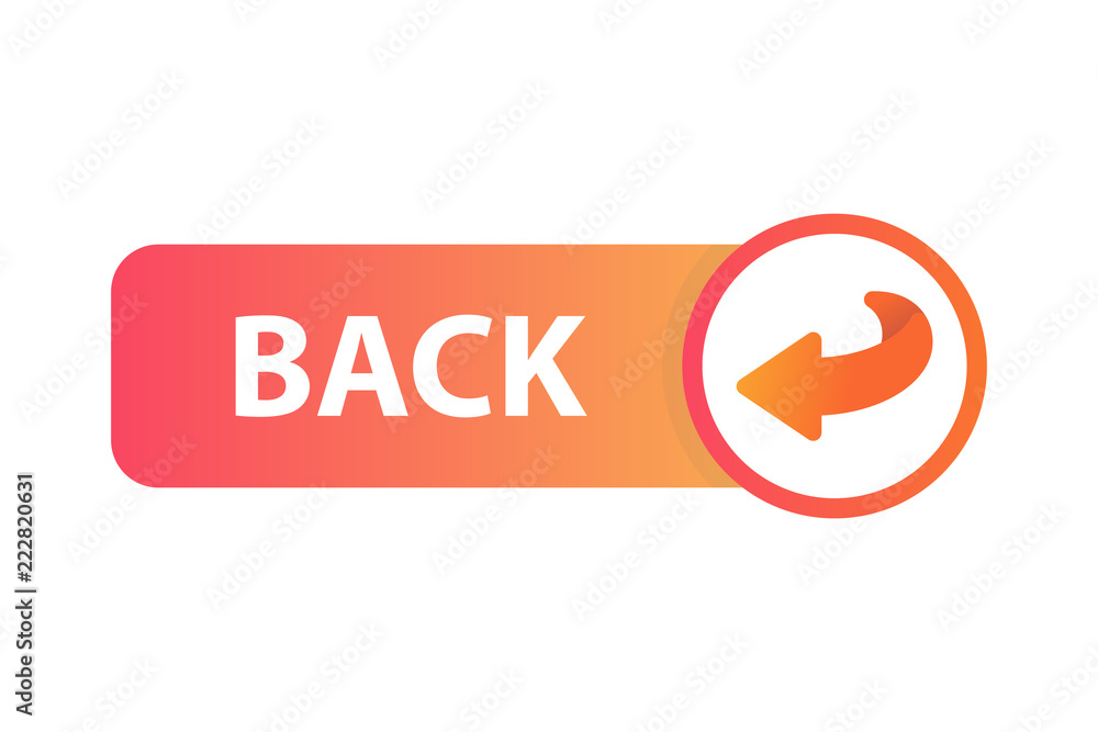 เวกเตอร์ Stock Back button icon. | Adobe Stock
