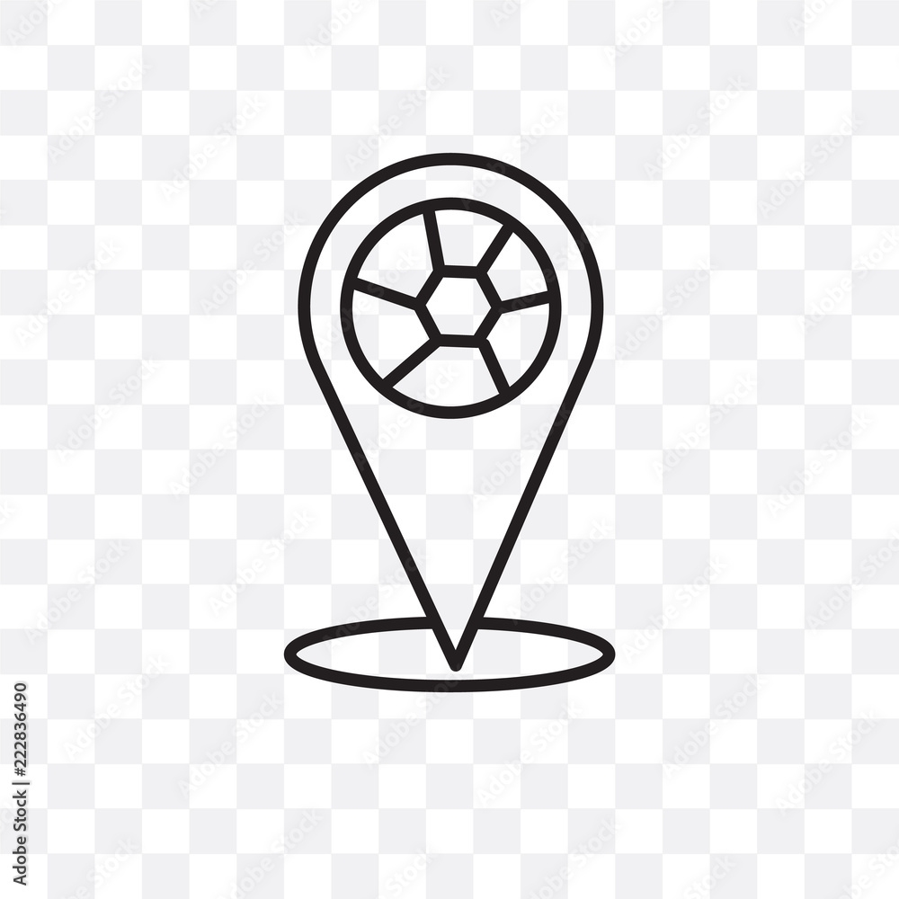 soccer field icon isolated on transparent background. Simple and ...