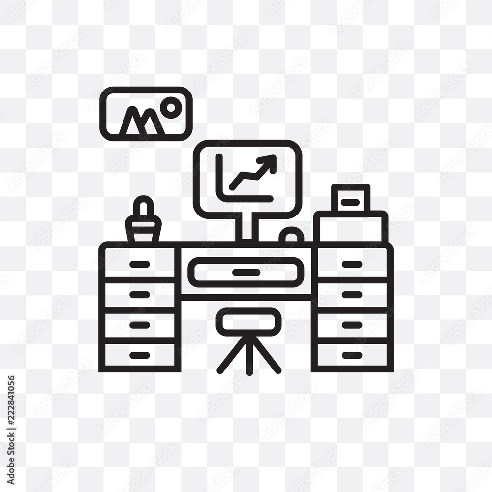 workplace icon isolated on transparent background. Simple and editable ...