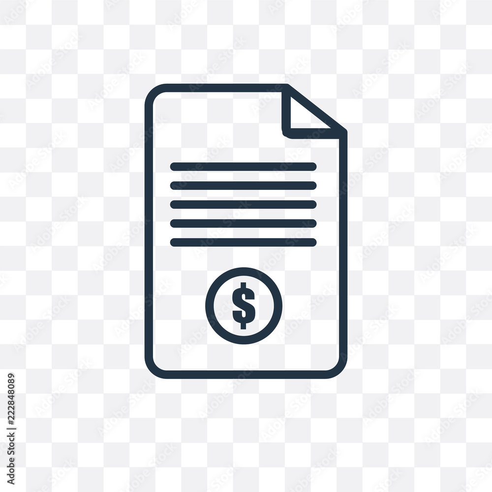 invoice icon isolated on transparent background. Simple and editable ...