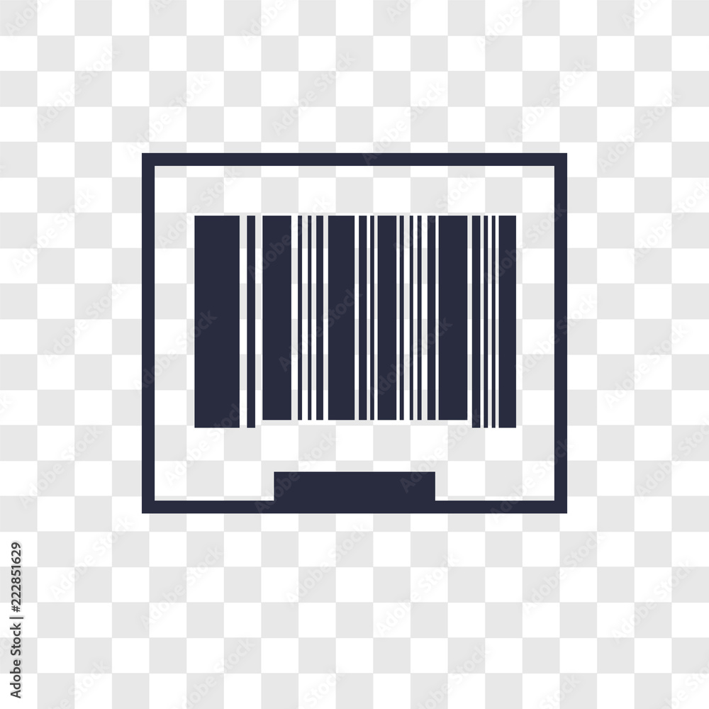 Barcode vector icon isolated on transparent background, Barcode logo ...