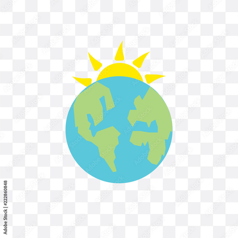 planet earth icon isolated on transparent background. Simple and ...