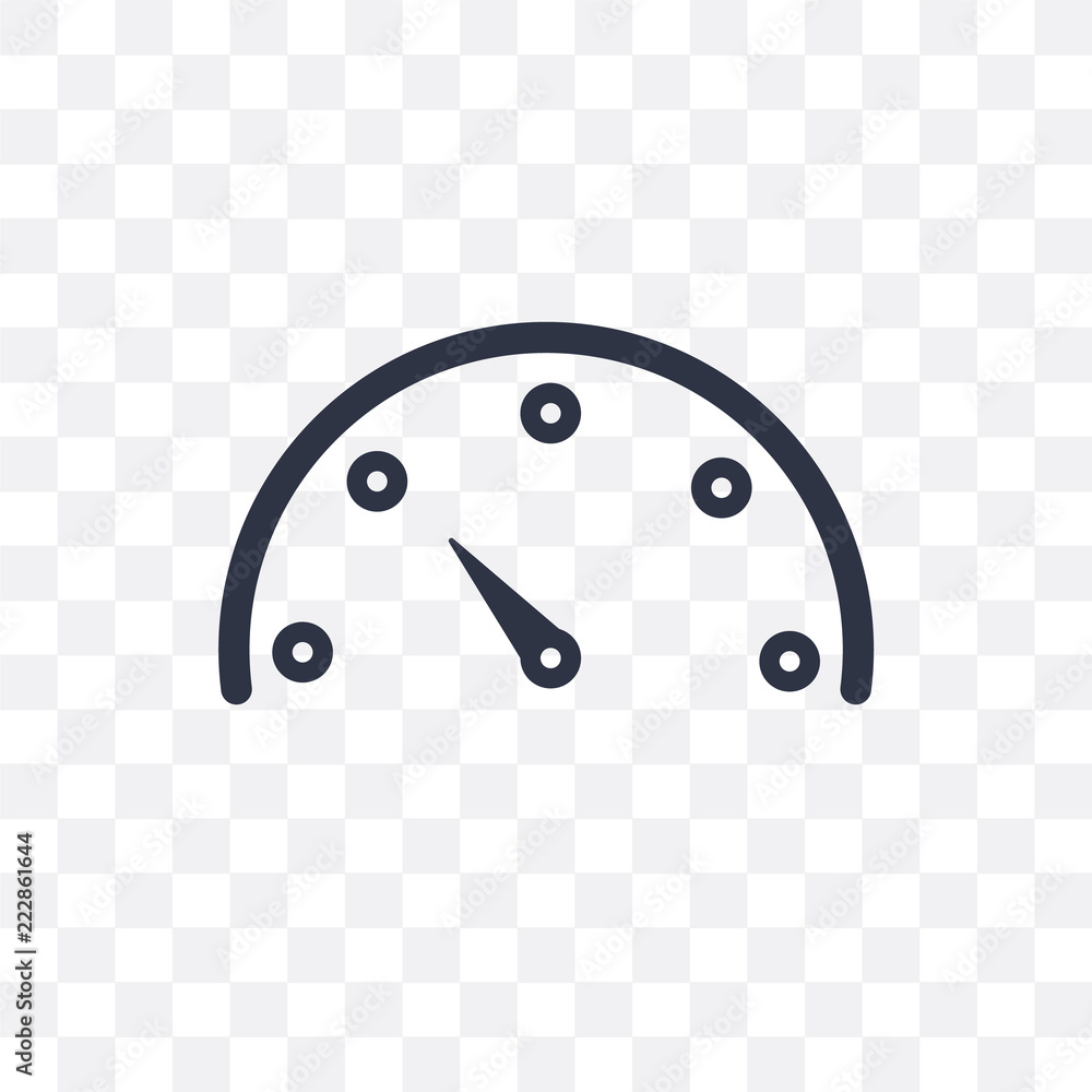 meter icon isolated on transparent background. Simple and editable ...