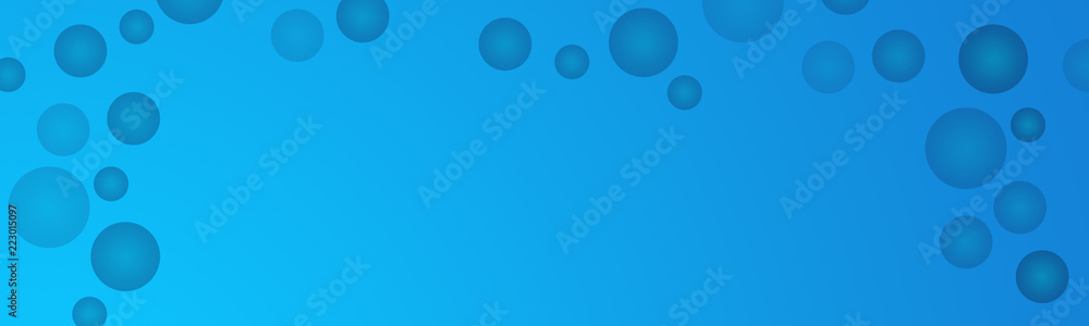 Website element with blue bubbles for page design with modern ...