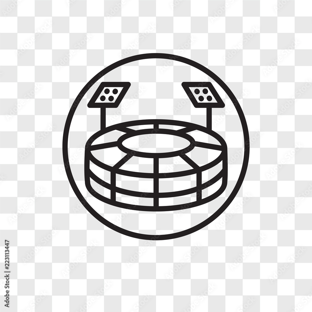 stadium icons isolated on transparent background. Modern and editable ...