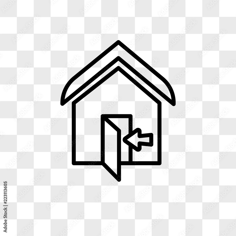 Indoor vector icon isolated on transparent background, Indoor logo ...