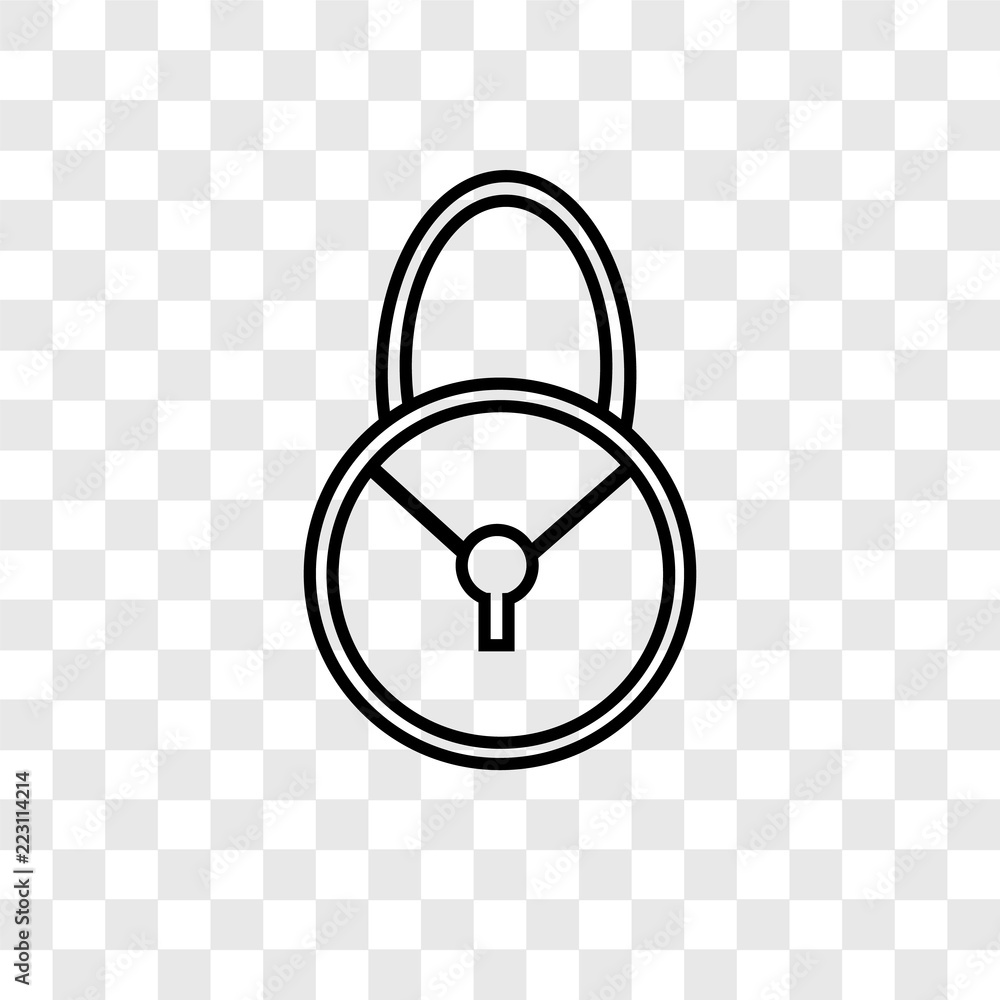 Unlock vector icon isolated on transparent background, Unlock logo ...