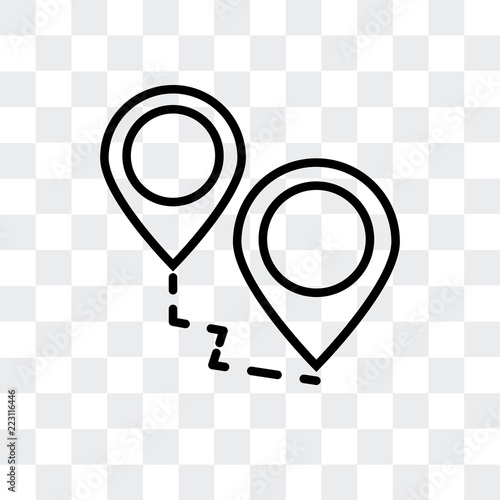 destination icon isolated on transparent background. Modern and ...