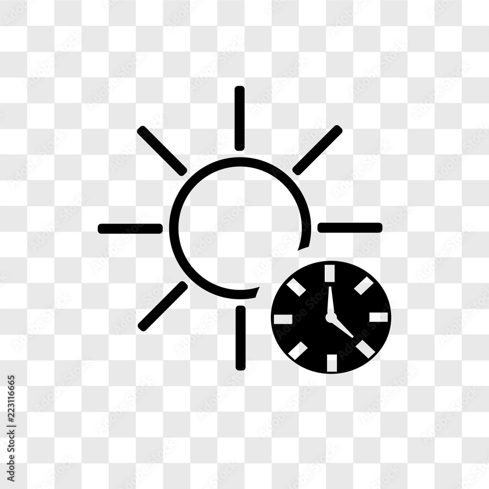 sun clock icons isolated on transparent background. Modern and editable ...