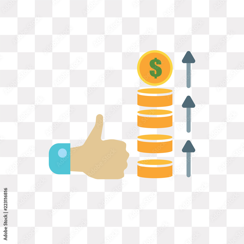 appreciation icon on transparent background. Modern icons vector ...