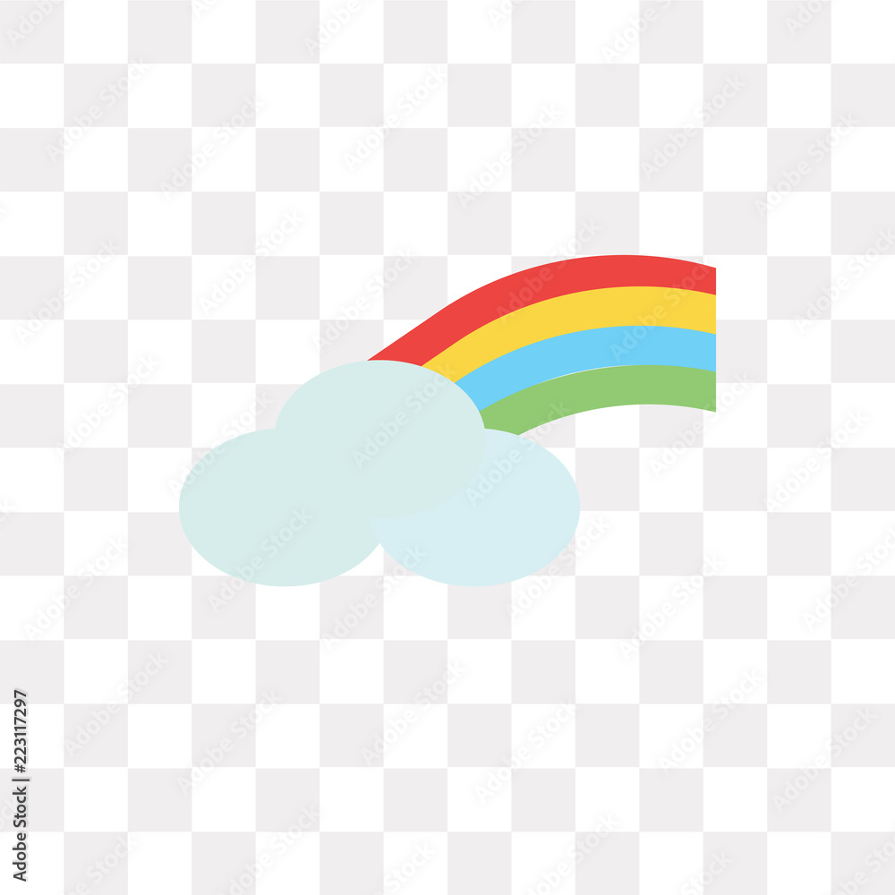 rainbow icon on transparent background. Modern icons vector ...