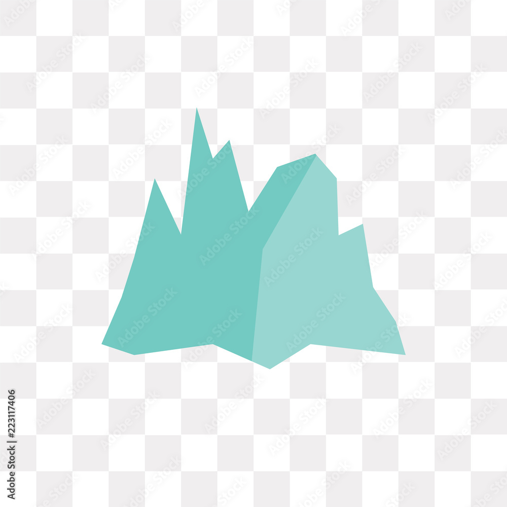 iceberg icon on transparent background. Modern icons vector ...