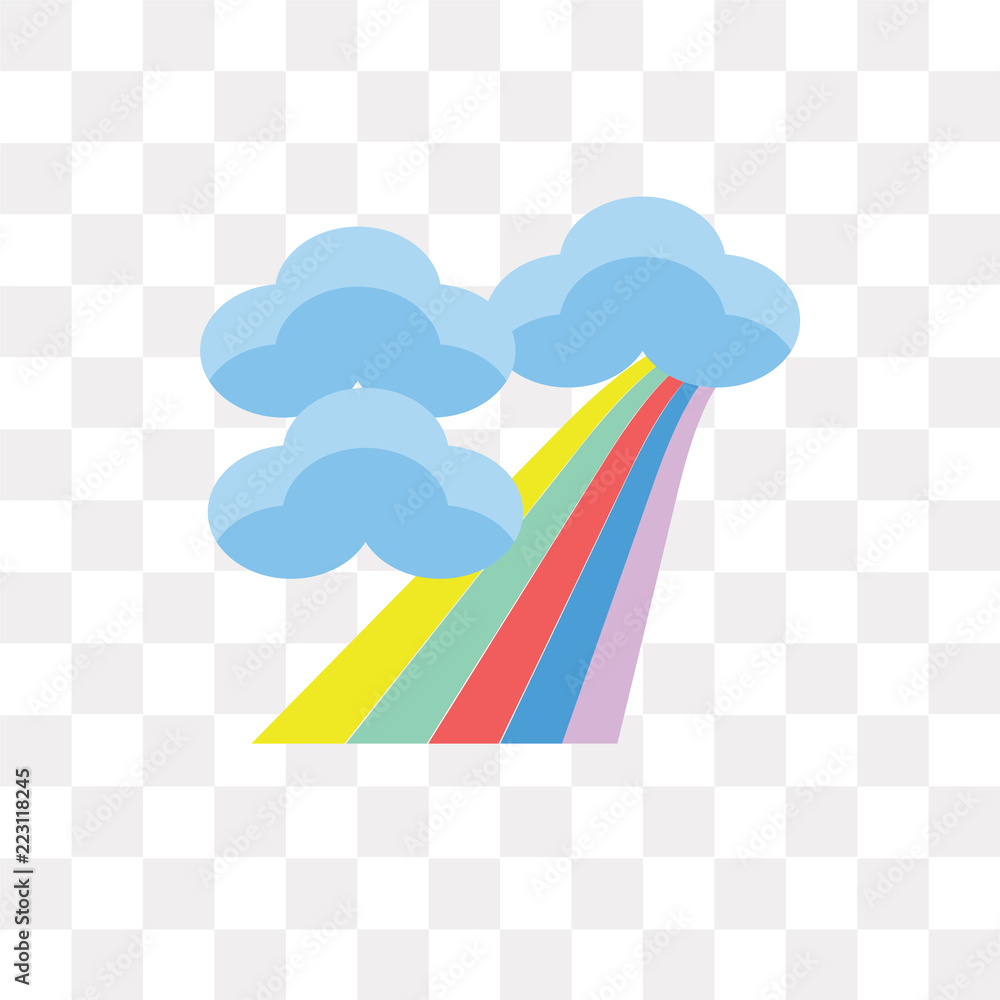 rainbow icon on transparent background. Modern icons vector ...