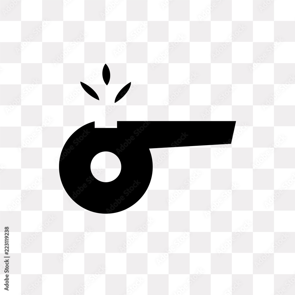 whistle icon on transparent background. Modern icons vector ...