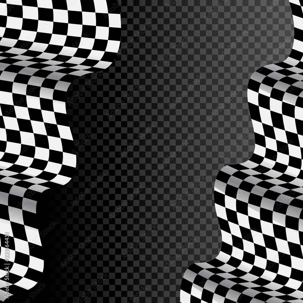 Racing background with race flag, vector sport design banner or poster ...