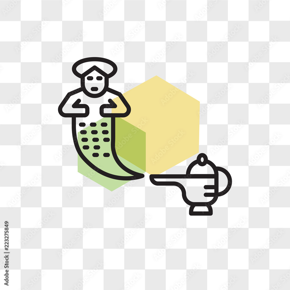 Genie vector icon isolated on transparent background, Genie logo design ...