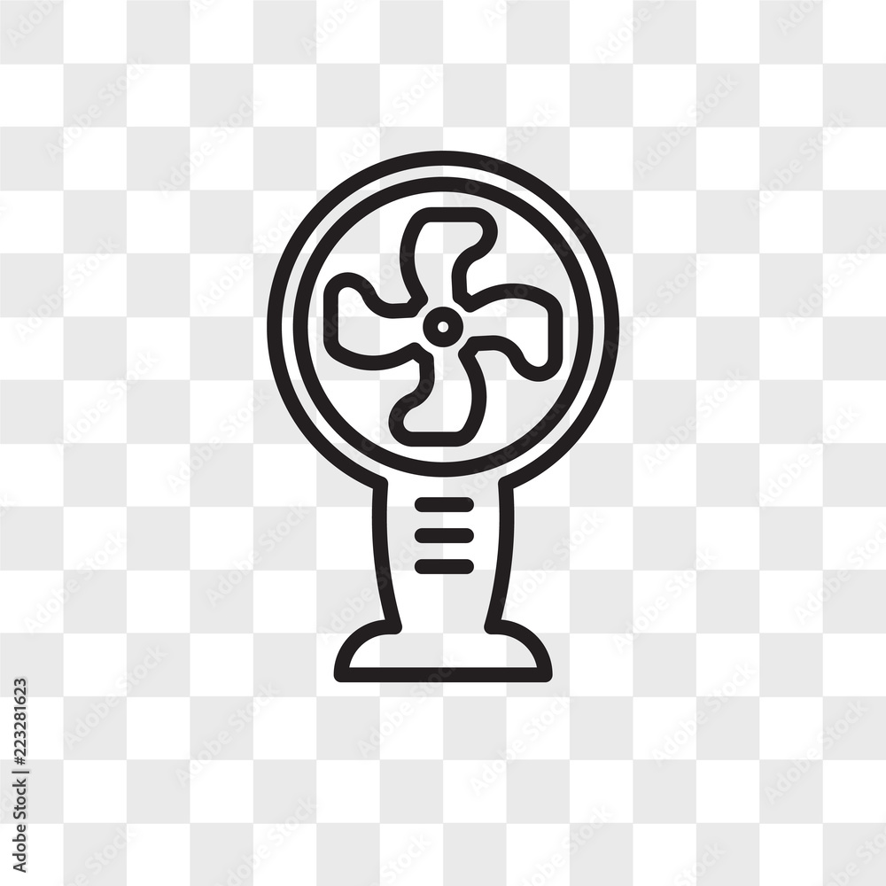 Ventilator vector icon isolated on transparent background, Ventilator ...