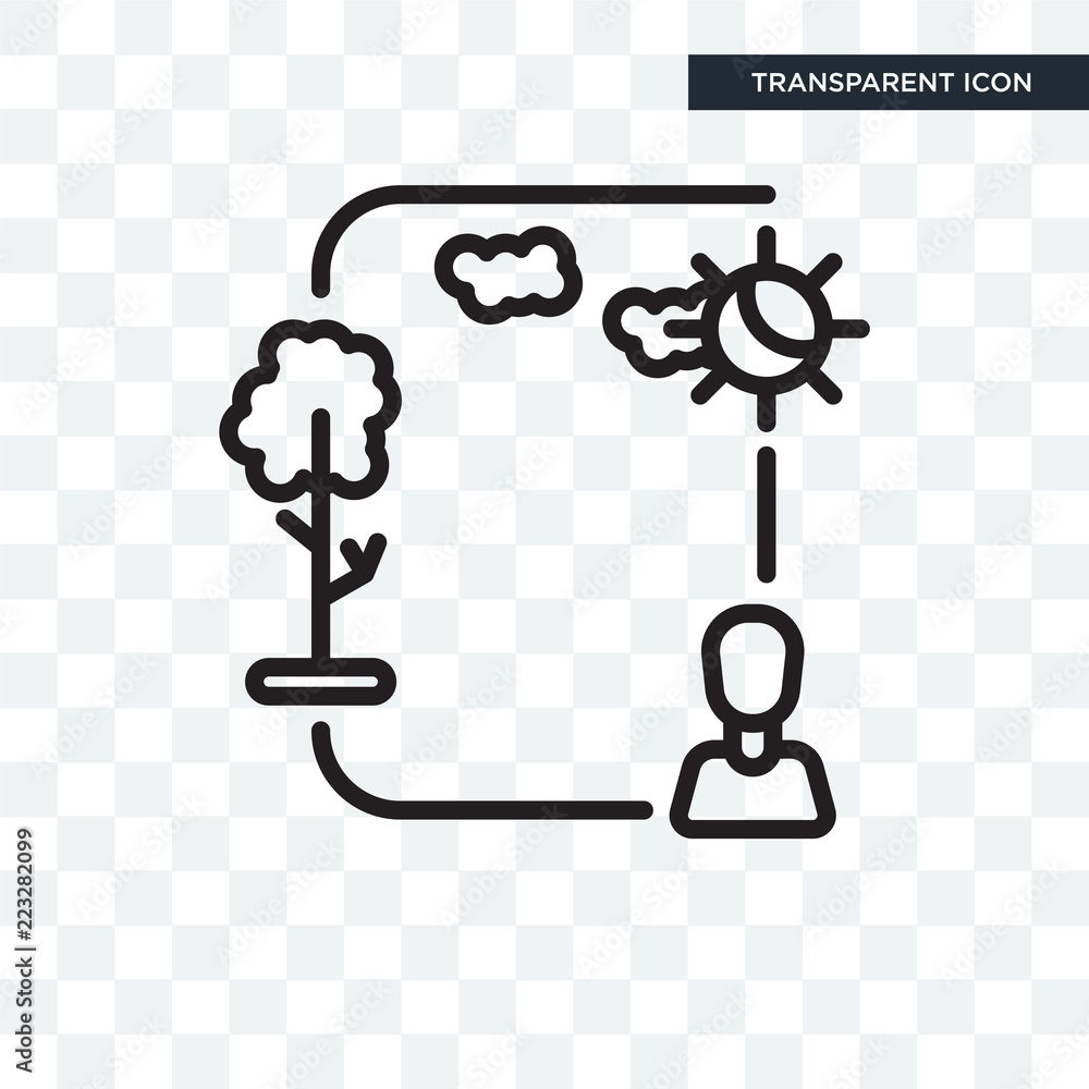 Ecosystem vector icon isolated on transparent background, Ecosystem ...