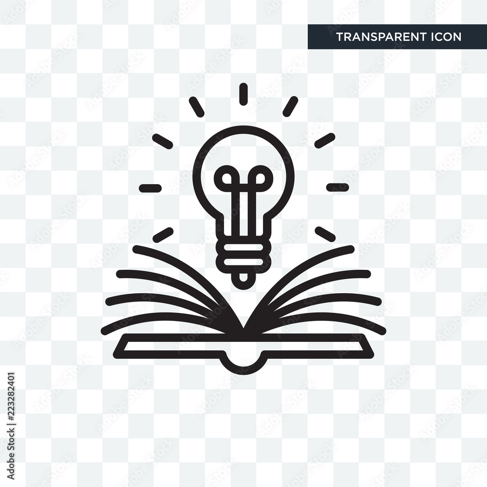 Knowledge vector icon isolated on transparent background, Knowledge ...