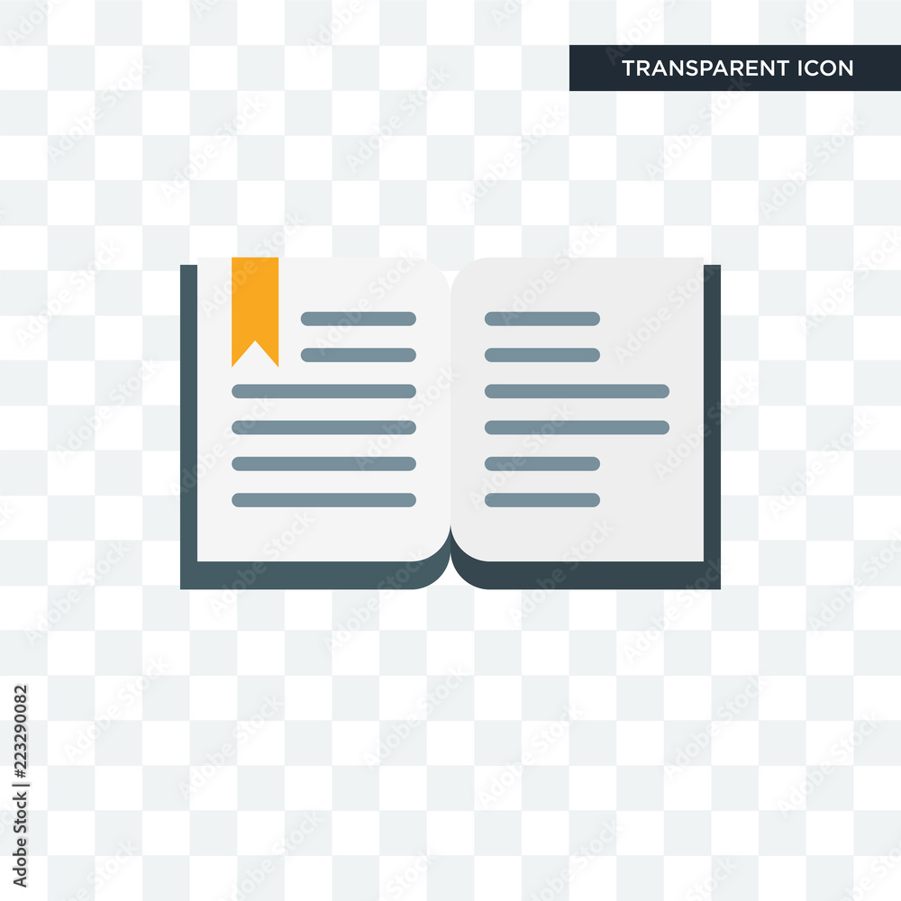 Open book vector icon isolated on transparent background, Open book ...