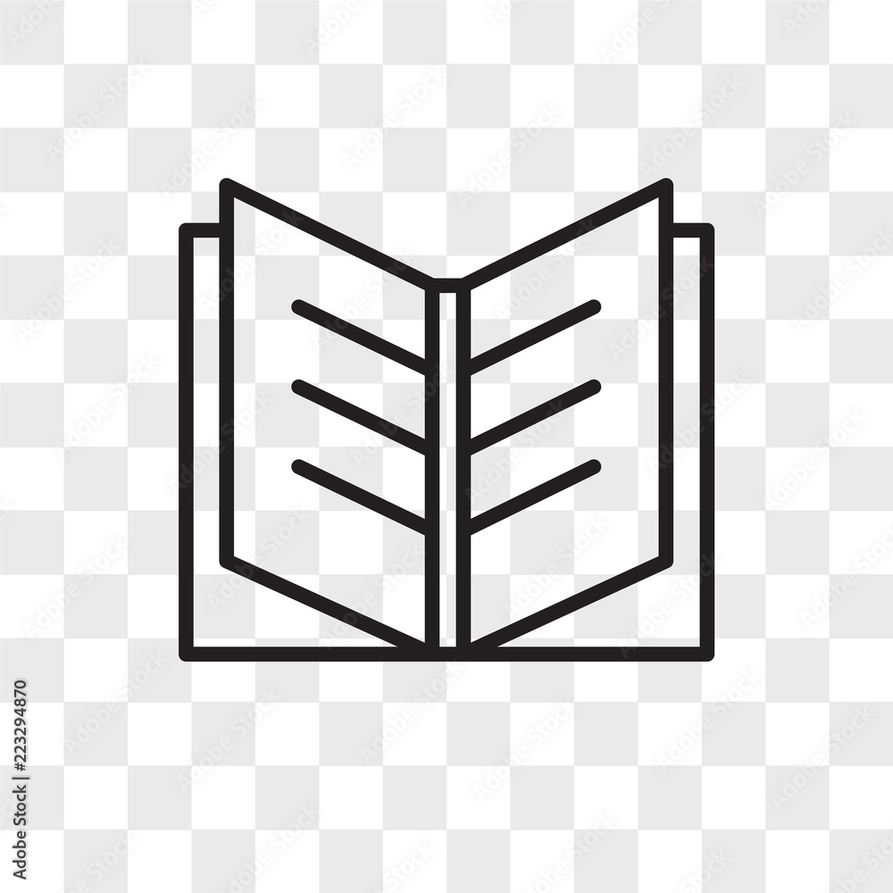 Open book vector icon isolated on transparent background, Open book ...