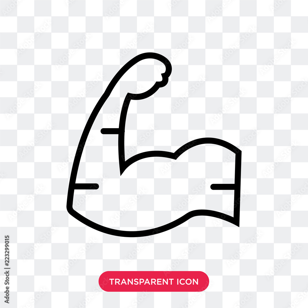 Strength vector icon isolated on transparent background, Strength logo ...
