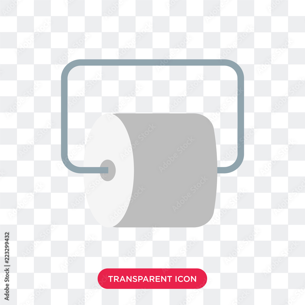Toilet paper vector icon isolated on transparent background, Toilet ...