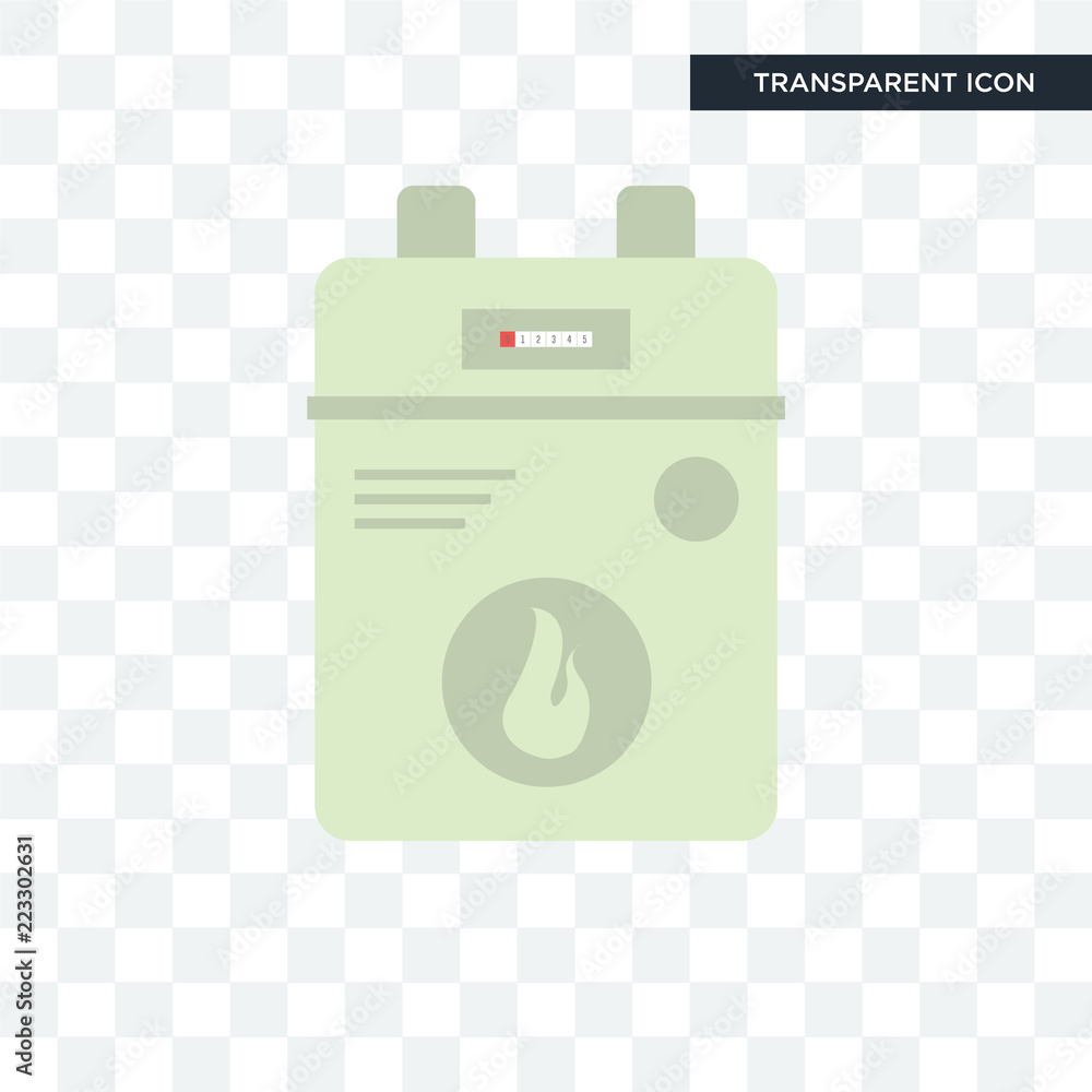 gas meter vector icon isolated on transparent background, gas meter ...