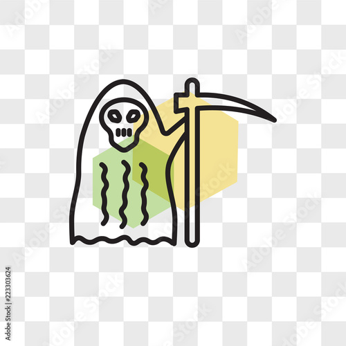 Death vector icon isolated on transparent background, Death logo design ...