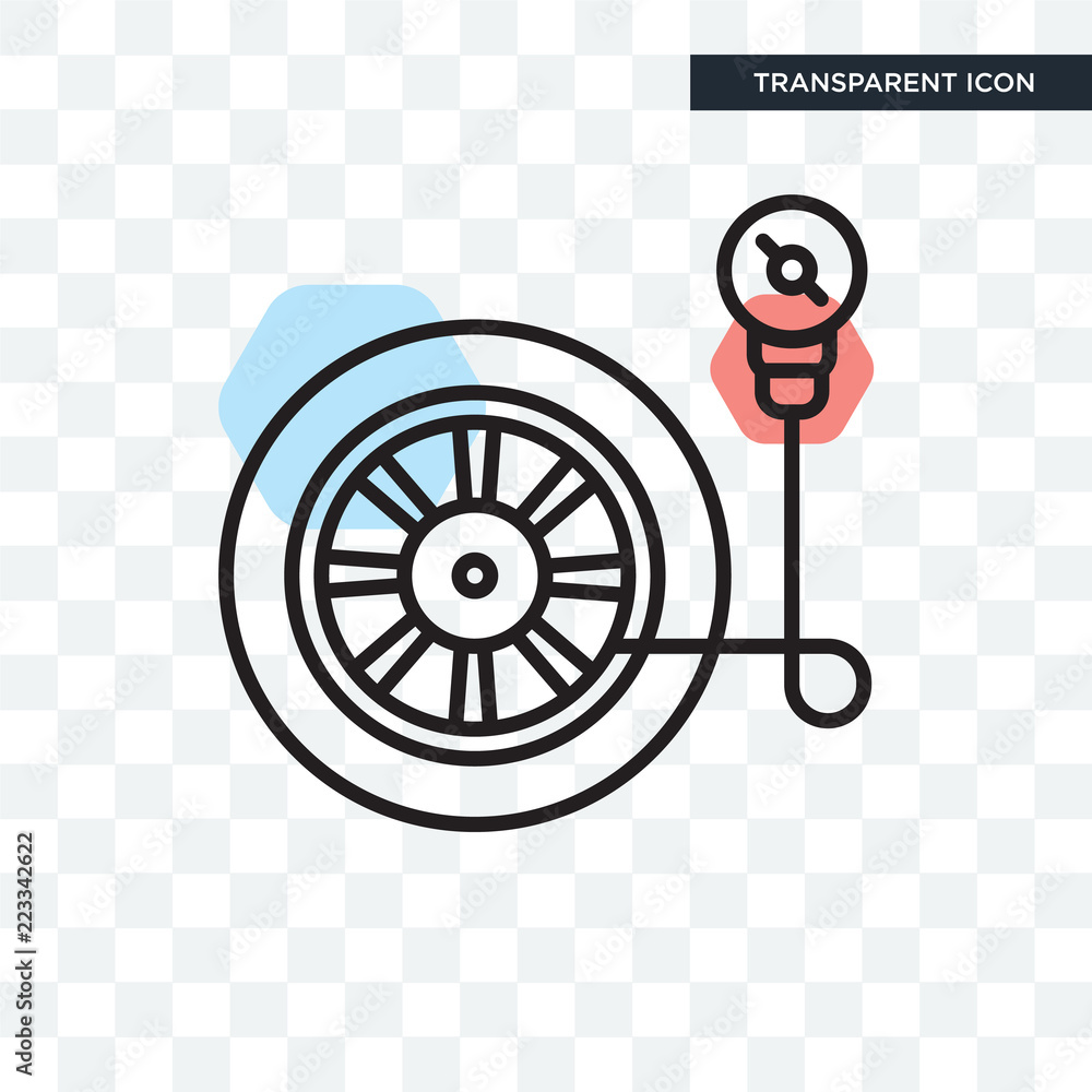 Pressure vector icon isolated on transparent background, Pressure logo ...