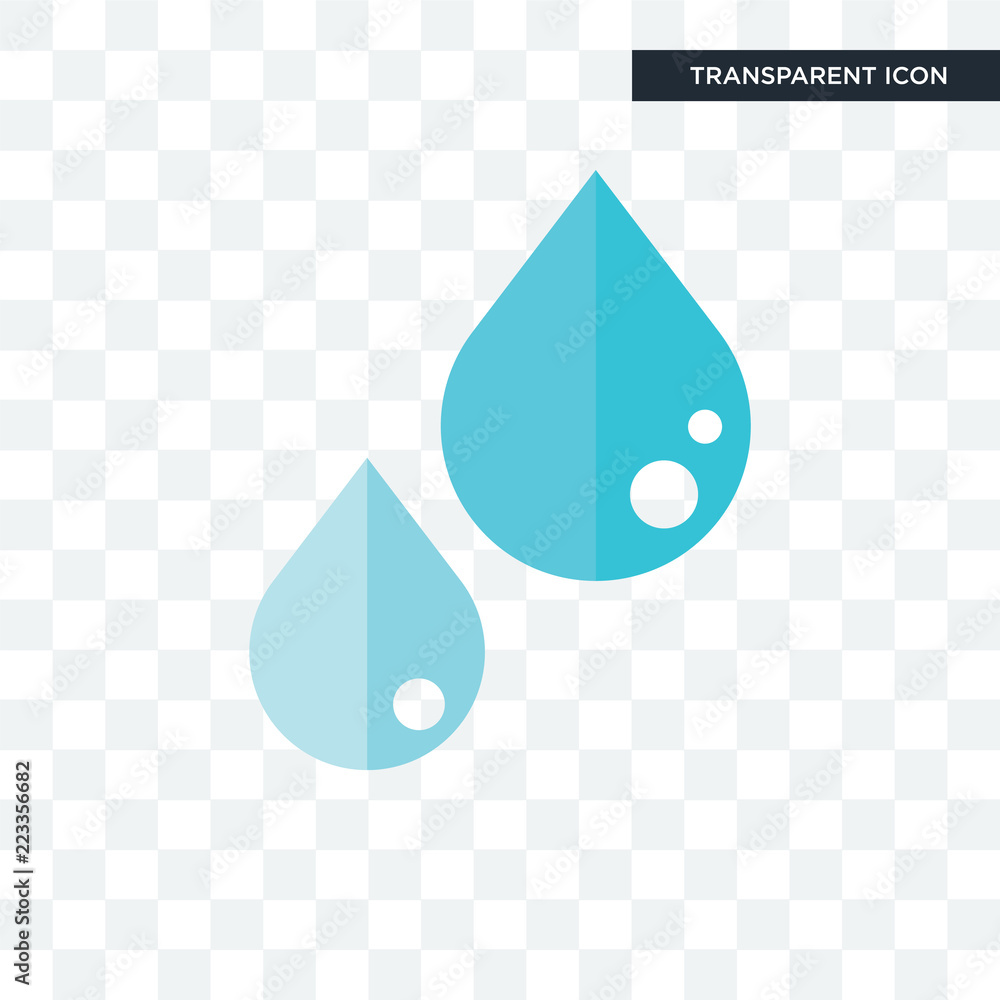 Water vector icon isolated on transparent background, Water logo design ...