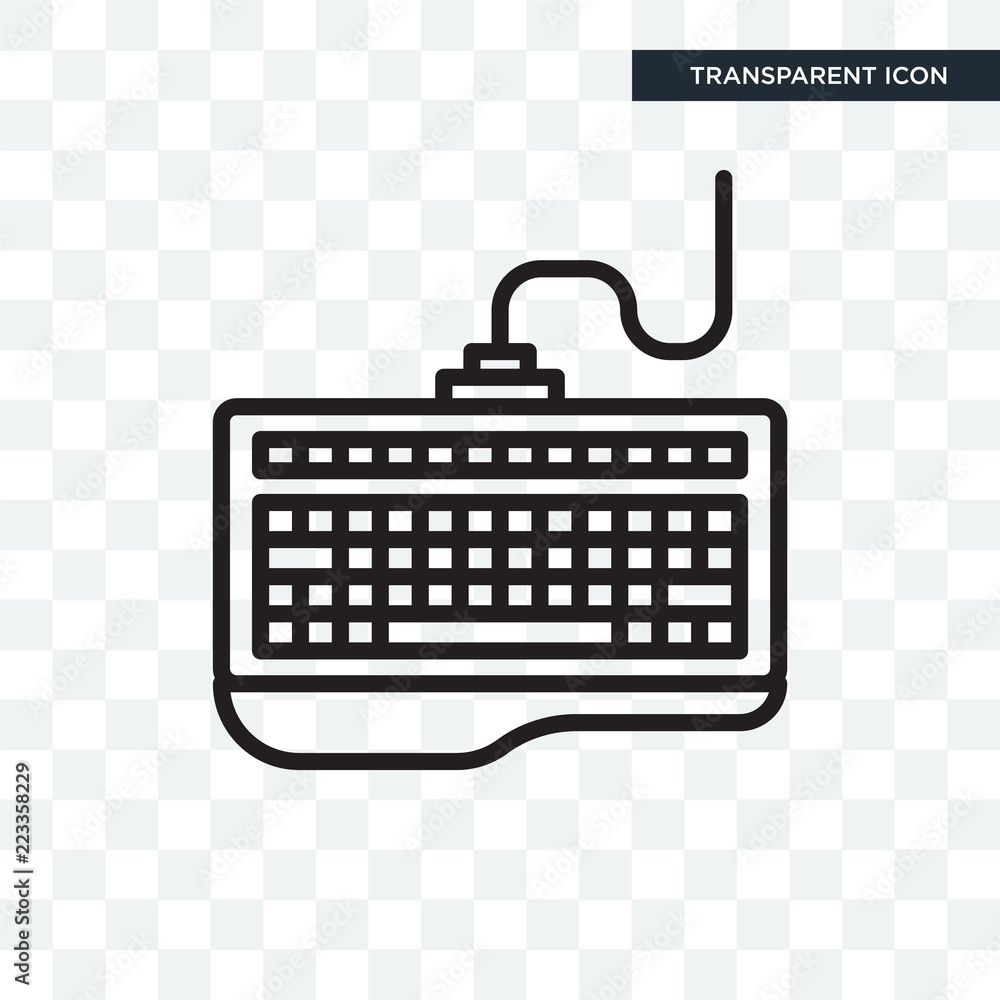 Keyboard vector icon isolated on transparent background, Keyboard logo ...