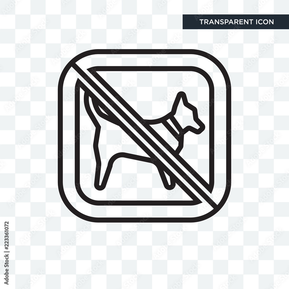 No animals vector icon isolated on transparent background, No animals ...
