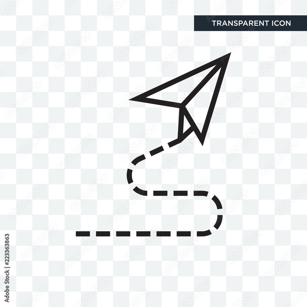 Paper plane vector icon isolated on transparent background, Paper plane ...