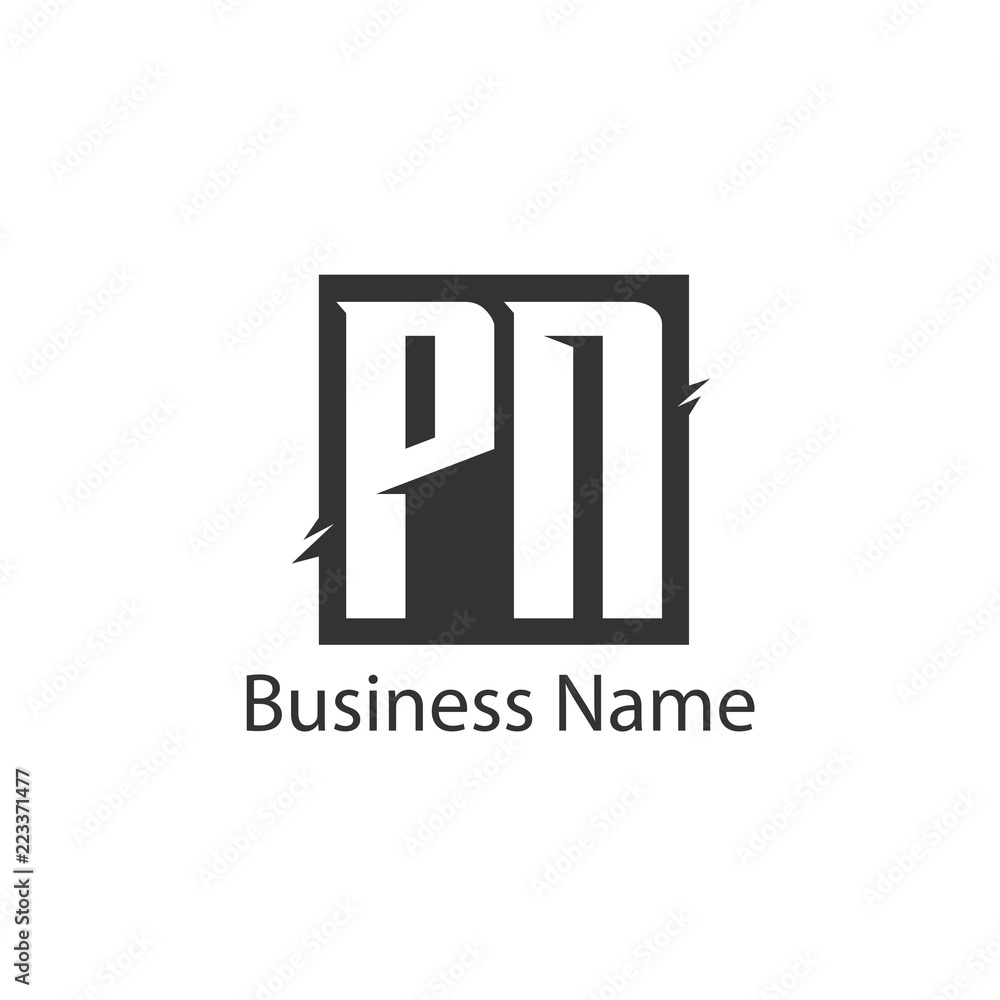 Initial Letter PN Logo Template Design Stock Vector | Adobe Stock