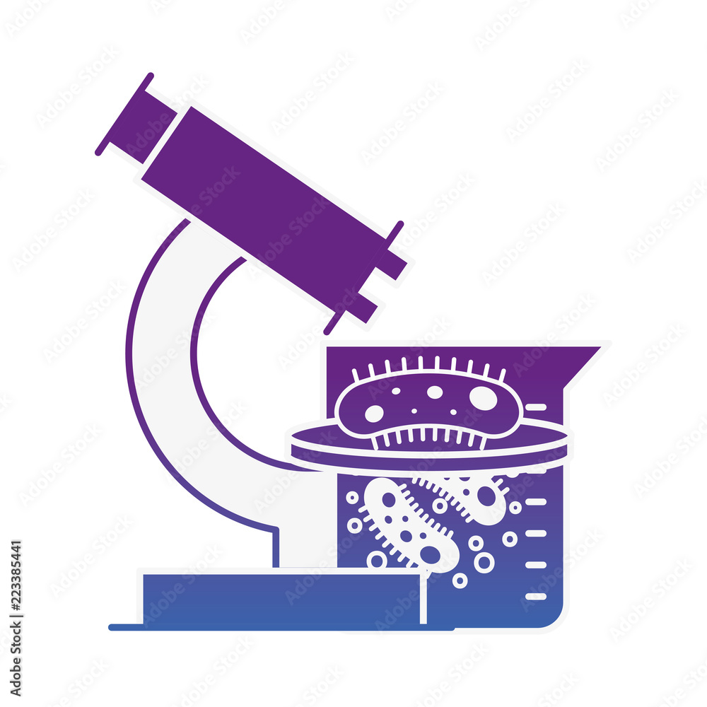 microscope flask bacteries chemistry laboratory Stock Vector | Adobe Stock