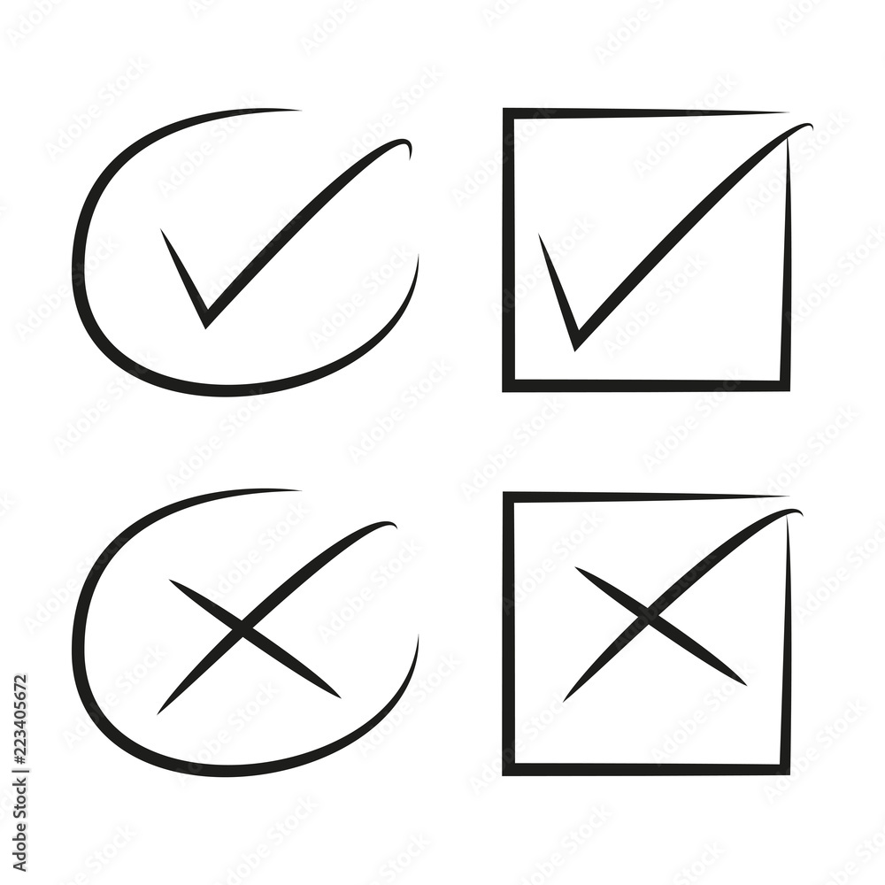 check mark, check box Stock Vector | Adobe Stock