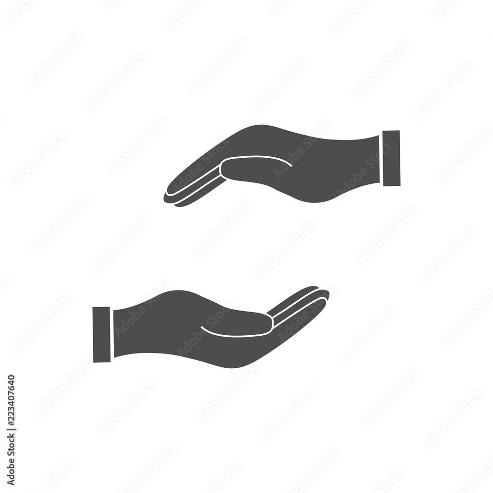 Hand. Vector illustration, flat design. Stock Vector | Adobe Stock