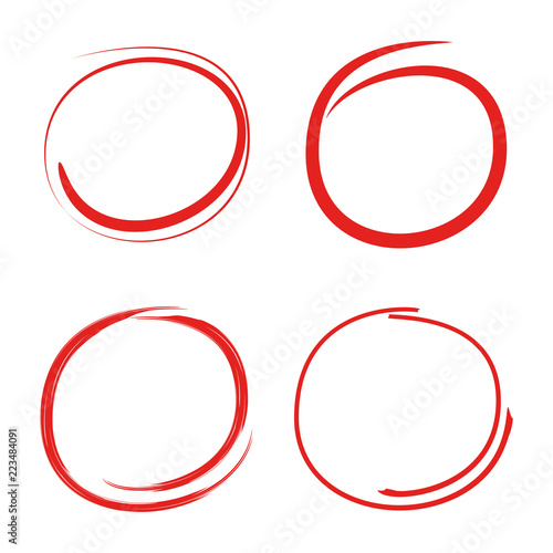 red circle, highlight circle - Buy this stock vector and explore ...