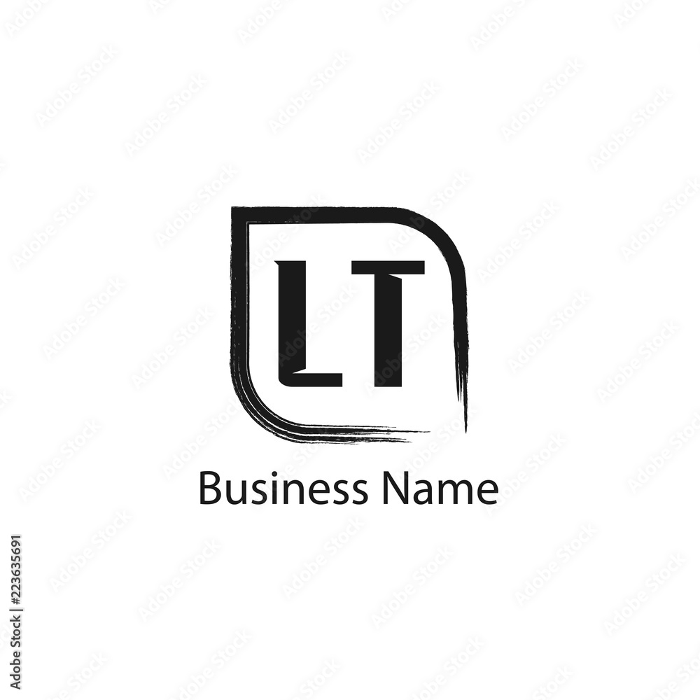 Initial Letter LT Logo Template Design Stock Vector | Adobe Stock