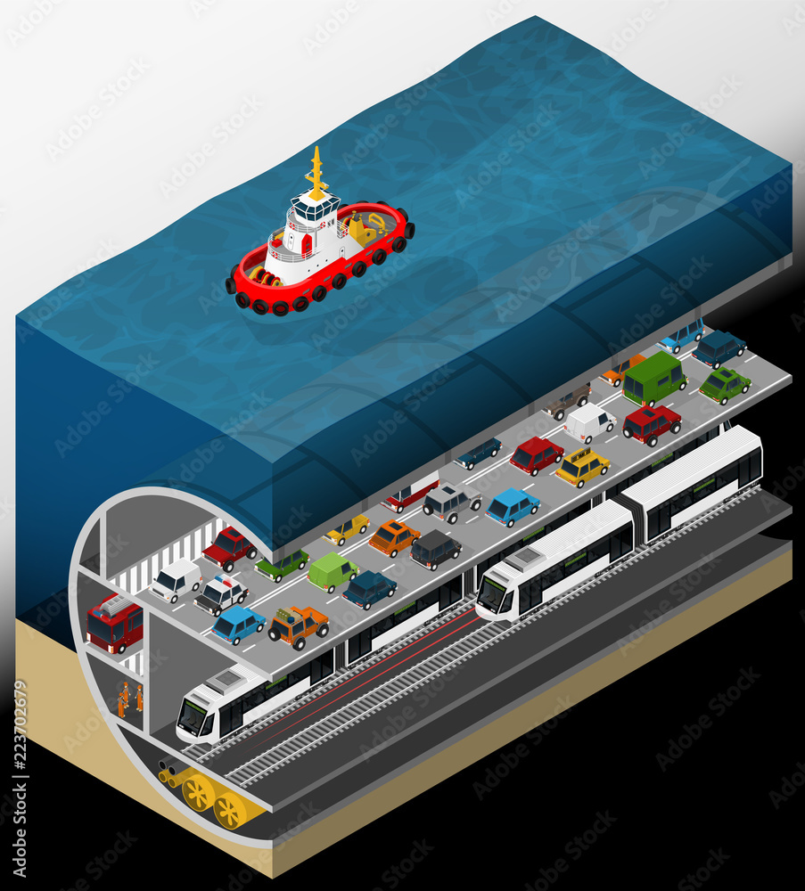 Vector isometric illustration of an element of urban infrastructure ...